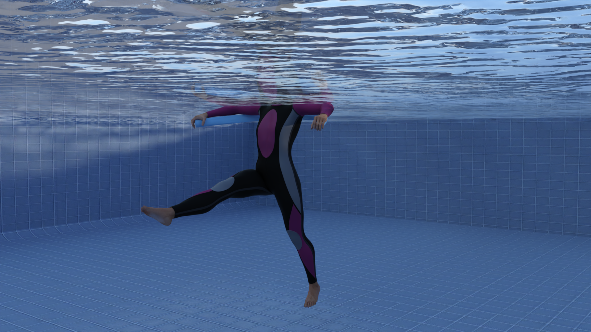 Aqua Exercises » Kick and Drag: Deep Water Leg Exercise for Quads ...