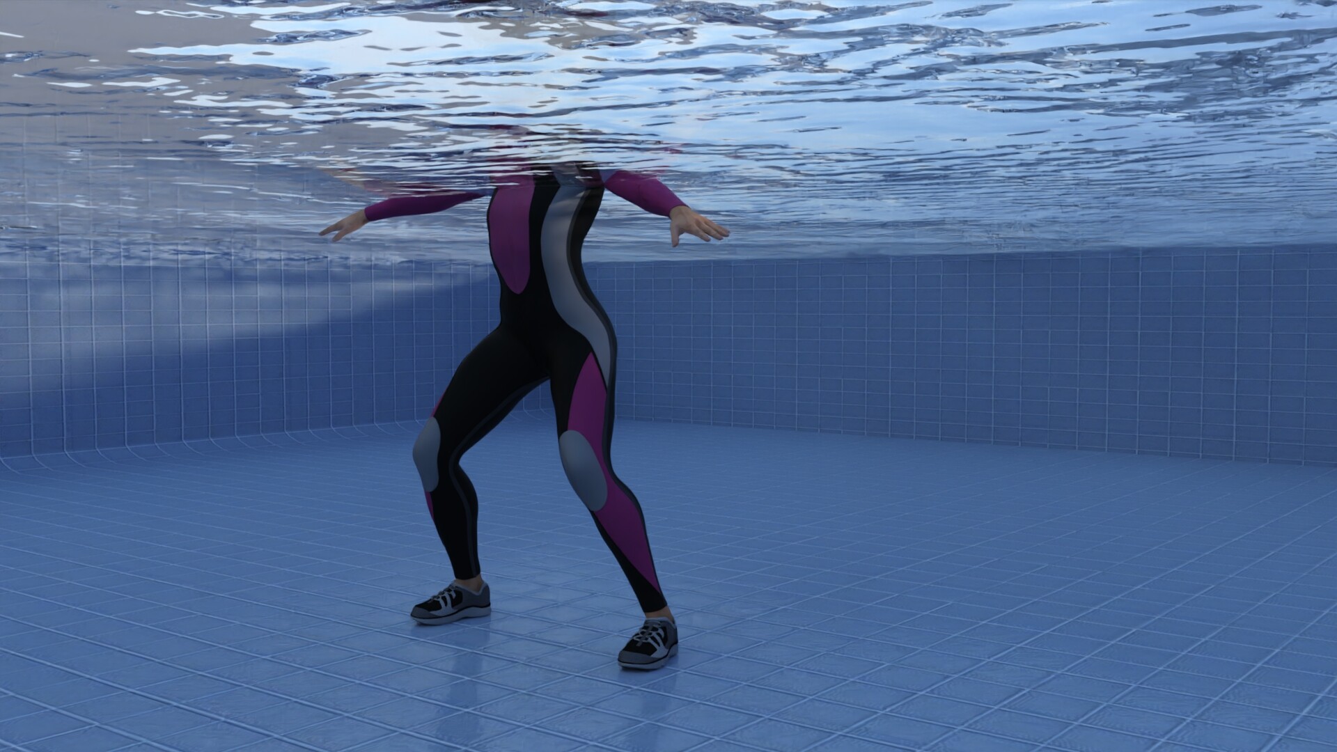 Step Jacks Exercise in the Pool