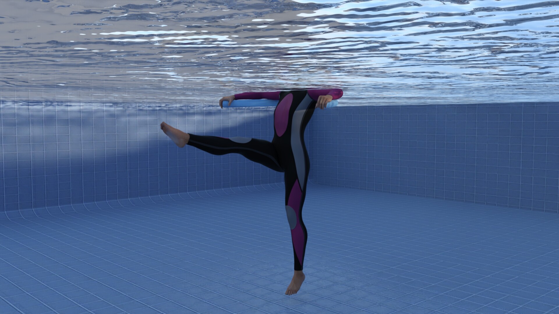 Noodle Split Leg Reach